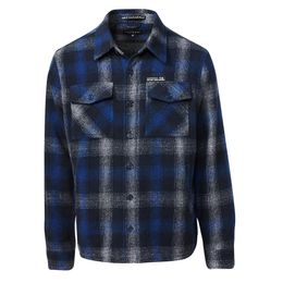 KOROSHI Hemd Herren Größe XL marine / royalblau / weiß