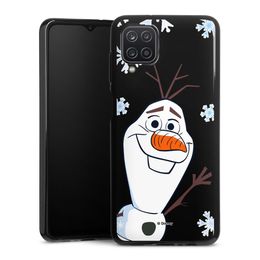 DeinDesign Galaxy A12 Handy Silikon H&uuml;lle Case schwarz Handyh&uuml;lle Frozen Olaf Disney Frozen 2