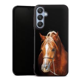 DeinDesign Galaxy A25 5G Handy Silikon H&uuml;lle Case schwarz Handyh&uuml;lle Hobby Mare Horse