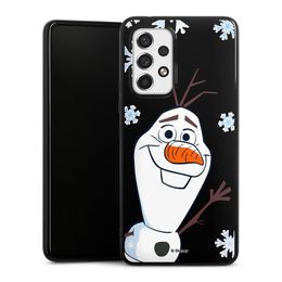 DeinDesign Galaxy A53 5G Handy Silikon H&uuml;lle Case schwarz Handyh&uuml;lle Frozen Olaf Disney Frozen 2