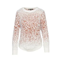 KOROSHI Pullover Damen Größe S dunkelorange / weiß