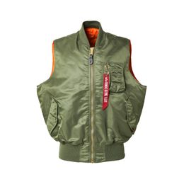 Alpha Industries Weste 'MA-1' Herren Gr&ouml;&szlig;e XL oliv / rot