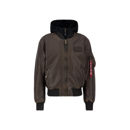 Alpha Industries &Uuml;bergangsjacke Herren Gr&ouml;&szlig;e XXL braun / rot / schwarz / wei&szlig;