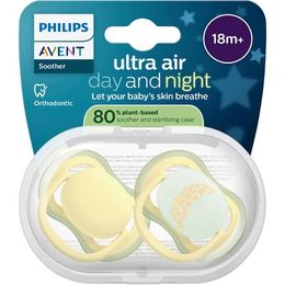 Schnuller ultra air day+night Silikon, gelb, ab 18 Monaten Philips Avent