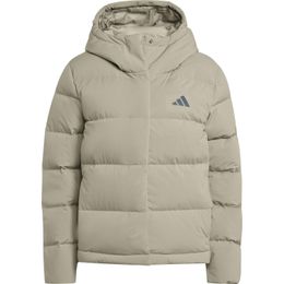 Adidas Helionic Kapuzenjacke Damen - grau - Gr. M - Polyester