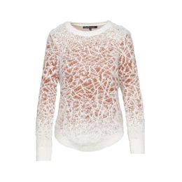 Koroshi Pullover Damen Gr&ouml;&szlig;e S dunkelorange / wei&szlig;