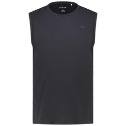 Große Größen s.Oliver Tanktop aus Baumwolle Farbe schwarz Größe: 6XL