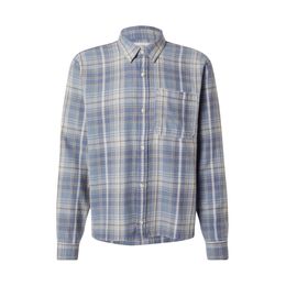 Hollister Hemd Herren Gr&ouml;&szlig;e M taubenblau / taupe / wei&szlig;