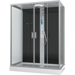 Komplettdusche Sanotechnik "NEW YORK", grau (chrom), B:160cm H:215cm T:90cm, Duschkabinen