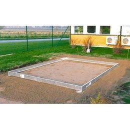 Fundamentrahmen Vitavia "11500", schwarz, B:254cm H:6cm T:441cm, Stahl, Gartenhaus-Fundamente