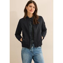 Blouson Cecil, Damen, Gr. XXL (46), schwarz, Stoff, Obermaterial: 100% Polyester; Futter: 100% Polyester, unifarben, normal normal, hoch geschlossener Ausschnitt, Bündchen, Jacken, mit Stehkragen