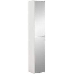 Mehrzweckschrank Inosign "Trondheim, Höhe 193 cm, 2 Spiegeltüren, 6 Fächer, 4 Einlegeböden", weiß, B:30cm H:193cm T:34cm, FSC-zertifizierter Holzwerkstoff, Schränke, Garderobenschrank, 1 Kostruktionsboden, Türanschlag wechselbar, Garderobenschrank,Schrank