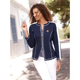 WITT Damen Shirtjacke, marine-ecru, Gr&ouml;&szlig;e 38