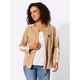 WITT Damen Shirtjacke, camel-ecru, Gr&ouml;&szlig;e 52