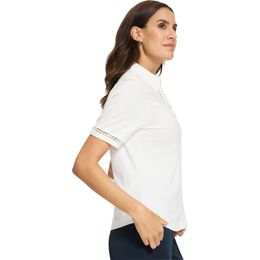 WITT Damen Poloshirt mit Kn&ouml;pfen in Horn-Optik, ecru, Gr&ouml;&szlig;e 38
