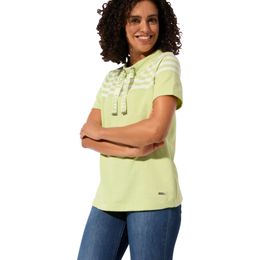 WITT Damen Sweatshirt mit platziertem Druckmuster, pistazie-ecru, Gr&ouml;&szlig;e 46