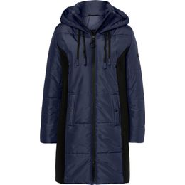 Heine Witt Damen Longjacke mit Kapuze, marine, Gr&ouml;&szlig;e 46