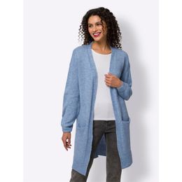Heine Witt Damen Strickjacke mit Taschen, bleu, Größe 44