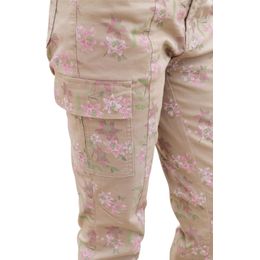 Heine Witt Damen Druckhose mit Floral-Print, sesam-altrosa-bedruckt, Gr&ouml;&szlig;e 34