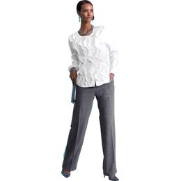 WITT Damen B&uuml;gelfaltenhose in Melange-Look, anthrazit-meliert, Gr&ouml;&szlig;e 42