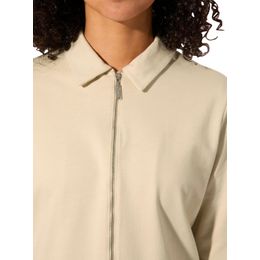 WITT Damen Sweatjacke aus reiner Baumwolle, sand, Gr&ouml;&szlig;e 40