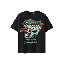 name it T-Shirt 'NKMNURU CASTROL' Jungen Gr&ouml;&szlig;e 134/140 gr&uuml;n / dunkelrot / schwarz / wei&szlig;