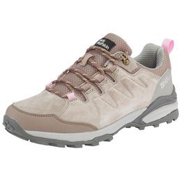 Wanderschuh Jack Wolfskin "MTN GOAT LOW W", Damen, Gr. 40, beige, rose, Leder, Schuhe Wanderschuh, Trekkingschuh, Topseller