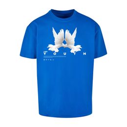 Lost Youth T-Shirt 'Dove' Herren Gr&ouml;&szlig;e M royalblau / grau / wei&szlig;