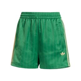 adidas originals Shorts 'Pin-stripe Satin' Damen Gr&ouml;&szlig;e 34/36 hellgelb / gr&uuml;n / wei&szlig;