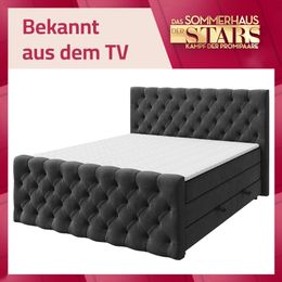 Roller Boxspringbett - anthrazit - H3 - 180x200 cm