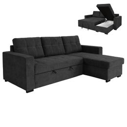 Roller Ecksofa - graphite - Liegefunktion und Staukasten