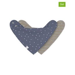 Lässig Lässig 2er Set: Dreieckstücher in Beige/ Dunkelblau - 47% | Baby-schals-tuecher