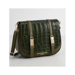 maison héritage PARIS Leder-Umhängetasche "Tex Croco" in Khaki - (B)25 x (H)19 x (T)9 cm - 73% | Damen-taschen