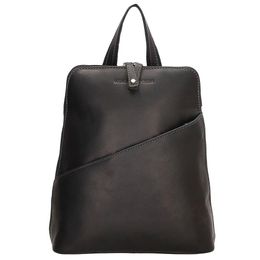 HIDE & STITCHES Leder-Rucksack in Schwarz - (B)24 x (H)29 x (T)10 cm - 52% | Damen-taschen