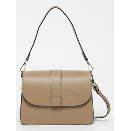 maison héritage PARIS Leder-Schultertasche "Ligou" in Hellbraun - (B)24 x (H)16,5 x (T)12 cm - 74% | Damen-taschen
