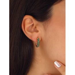 Luja Bijoux Vergold. Creolen mit Zirkonia - 69% | Schmuck