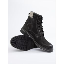 Paul Vesterbro Leder-Boots in Schwarz - 65% | Größe 41 | Herrenstiefel