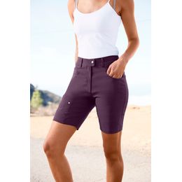 Damen Fahrradhose mit gepolsterter, abkn&ouml;pfbarer Innenhose aubergine Gr&ouml;&szlig;e 38
