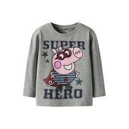 name it Shirt 'NMMOtto Peppa' Jungen Gr&ouml;&szlig;e 104 navy / graumeliert / rosa / dunkelrot