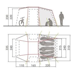 Vaude Drive Van XT 5P - Zeltvorraum für Camper