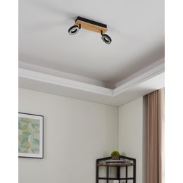 Eglo Leuchten EGLO RIELVES Deckenleuchte LED Braun, Schwarz