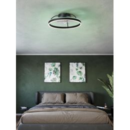 Eglo Leuchten EGLO MARINELLA Leuchte mit Ventilator LED Schwarz, Fernbedienung, Farbwechsler