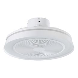Eglo Leuchten EGLO VALLONIA 1 Leuchte mit Ventilator LED weiß matt, Fernbedienung, Farbwechsler
