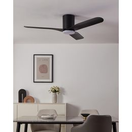 Eglo Leuchten EGLO KAWANA Bündiger Deckenventilator LED Schwarz, Fernbedienung, Farbwechsler