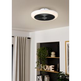 Eglo Leuchten EGLO SAYULITA 1 Leuchte mit Ventilator LED Schwarz, Weiß, Fernbedienung
