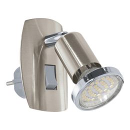 Eglo Leuchten EGLO MINI 4 Steckerleuchte LED Chrom, Nickel-Matt