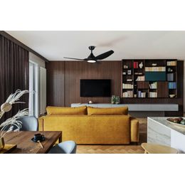 Eglo Leuchten EGLO TUNITAS Deckenventilator LED Schwarz, Fernbedienung, Farbwechsler