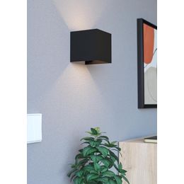 Eglo Leuchten EGLO RINCINE Wandleuchte LED Schwarz, Bewegungsmelder, Fernbedienung