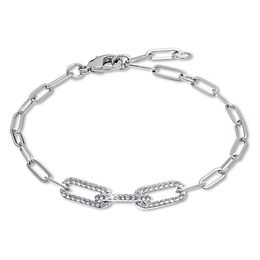 Tchibo - Armband mit Kristallbesatz &raquo;Paperlink&laquo; - silber
