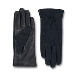 Tchibo - Lederhandschuhe im Materialmix - Damen - Gr. 7,5 - dunkelgrau